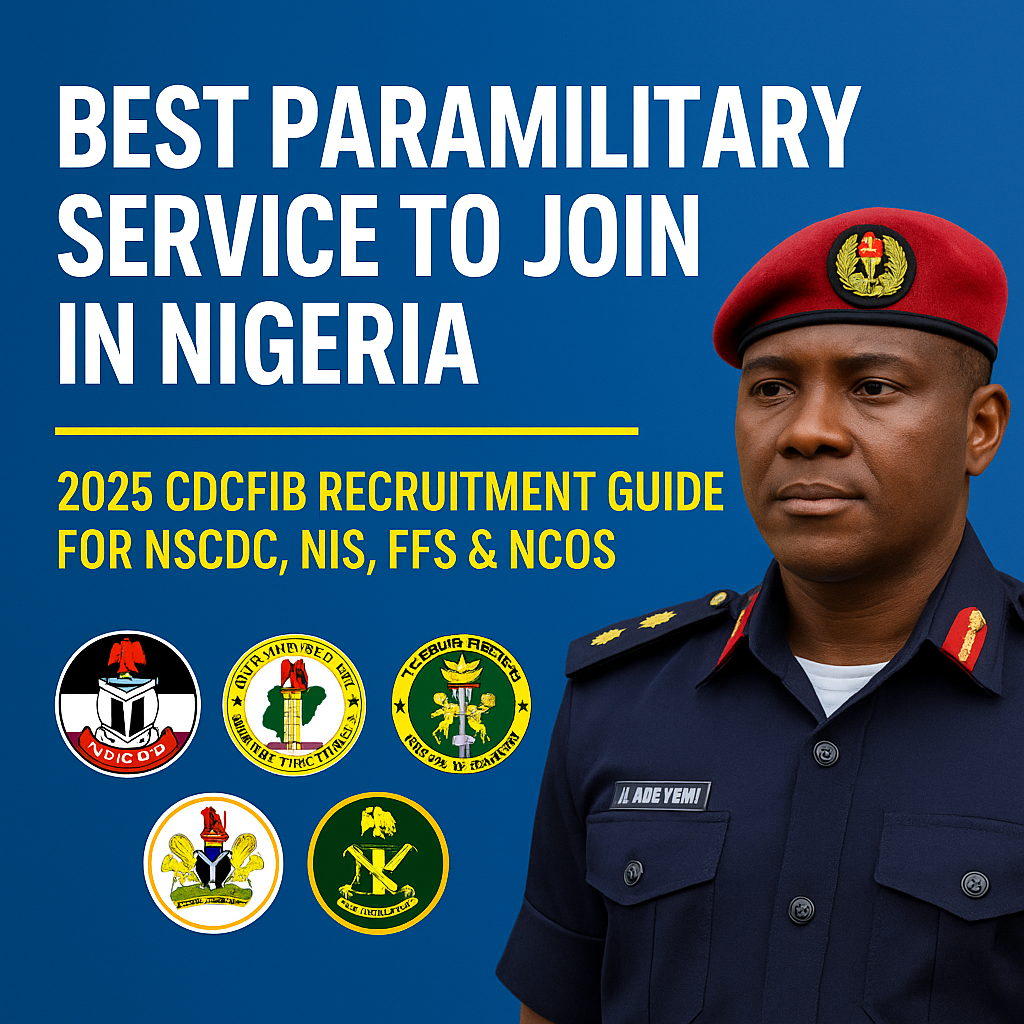 Best Paramilitary Service to Join in Nigeria – 2025 CDCFIB Recruitment Guide for NSCDC, NIS, FFS ...